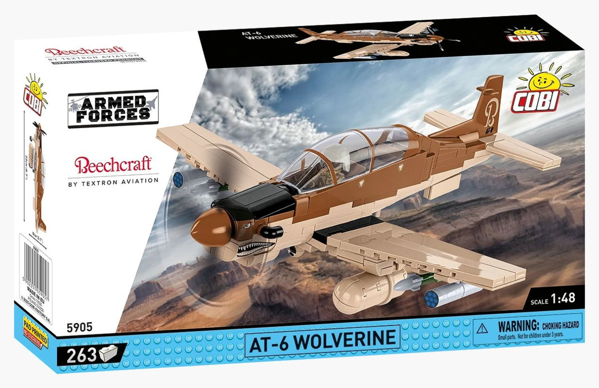 AT-6 Wolverine brick plane model - COBI 5905 - 262 bricks – BRICKTANKS