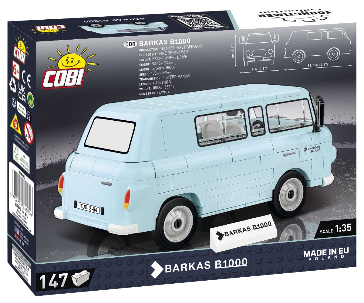 Barkas B1000 brick model van - COBI 24600 - 147 bricks – BRICKTANKS