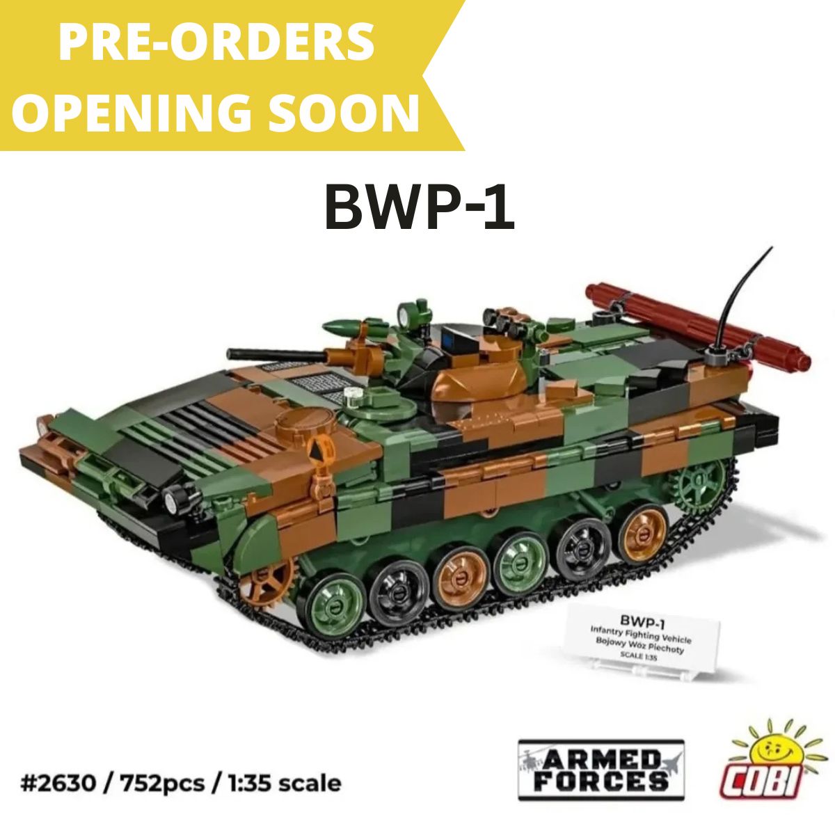 BWP-1 infantry fighting vehicle brick model - COBI 2630 - 752 bricks ...