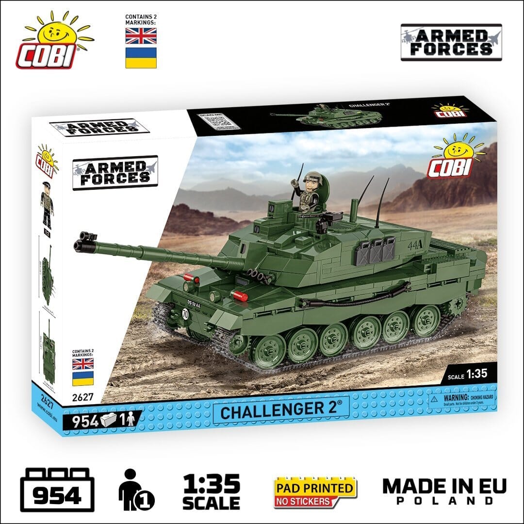 Challenger 2 brick tank model - COBI 2627 - 950 bricks – BRICKTANKS