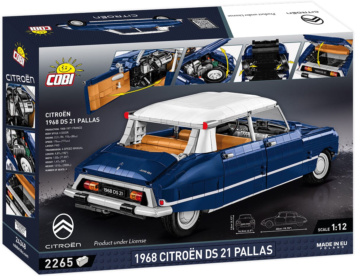 Citroen DS.21 Pallas 1968 brick car model - COBI 24348 - 2265 bricks ...