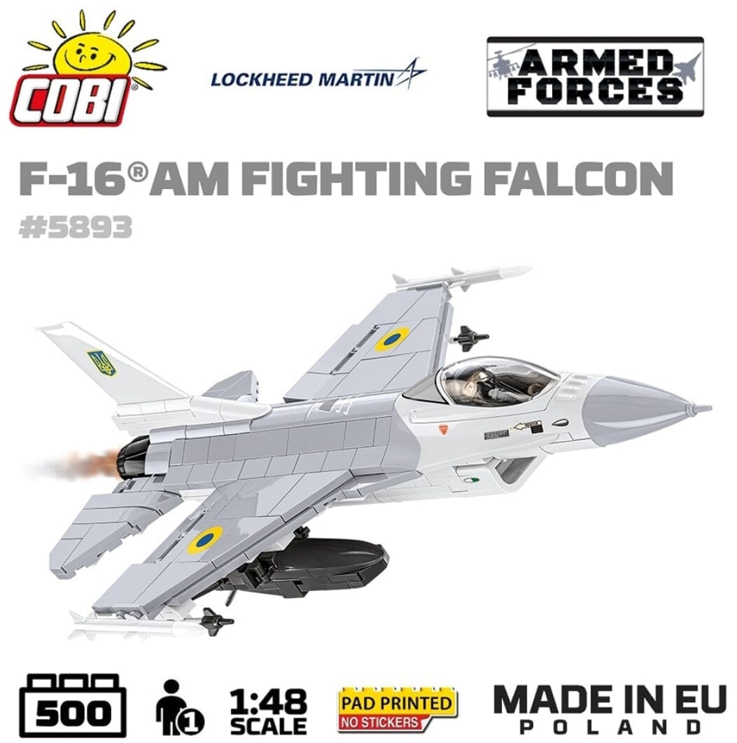 F-16 AM Fighting Falcon plane brick model - COBI 5893 - 500 bricks ...