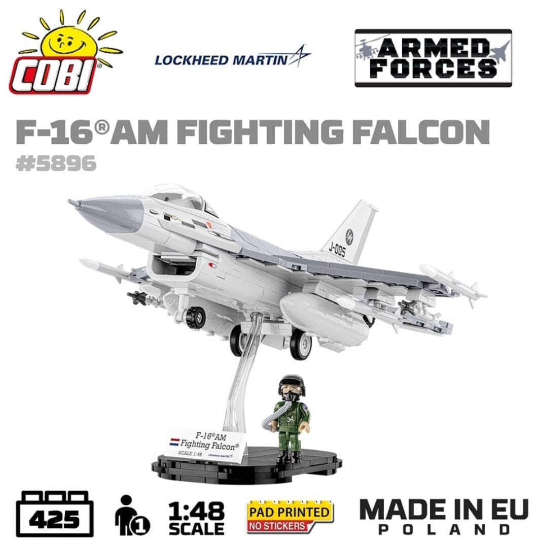 F-16 AM Fighting Falcon plane brick model - COBI 5896 - 425 bricks ...