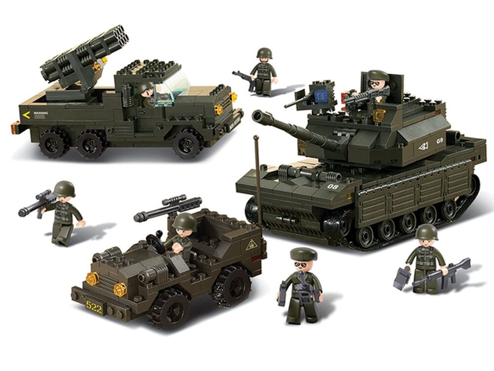 Field Battle Forces brick tank model - Sluban M38-B6800 - 602 bricks ...