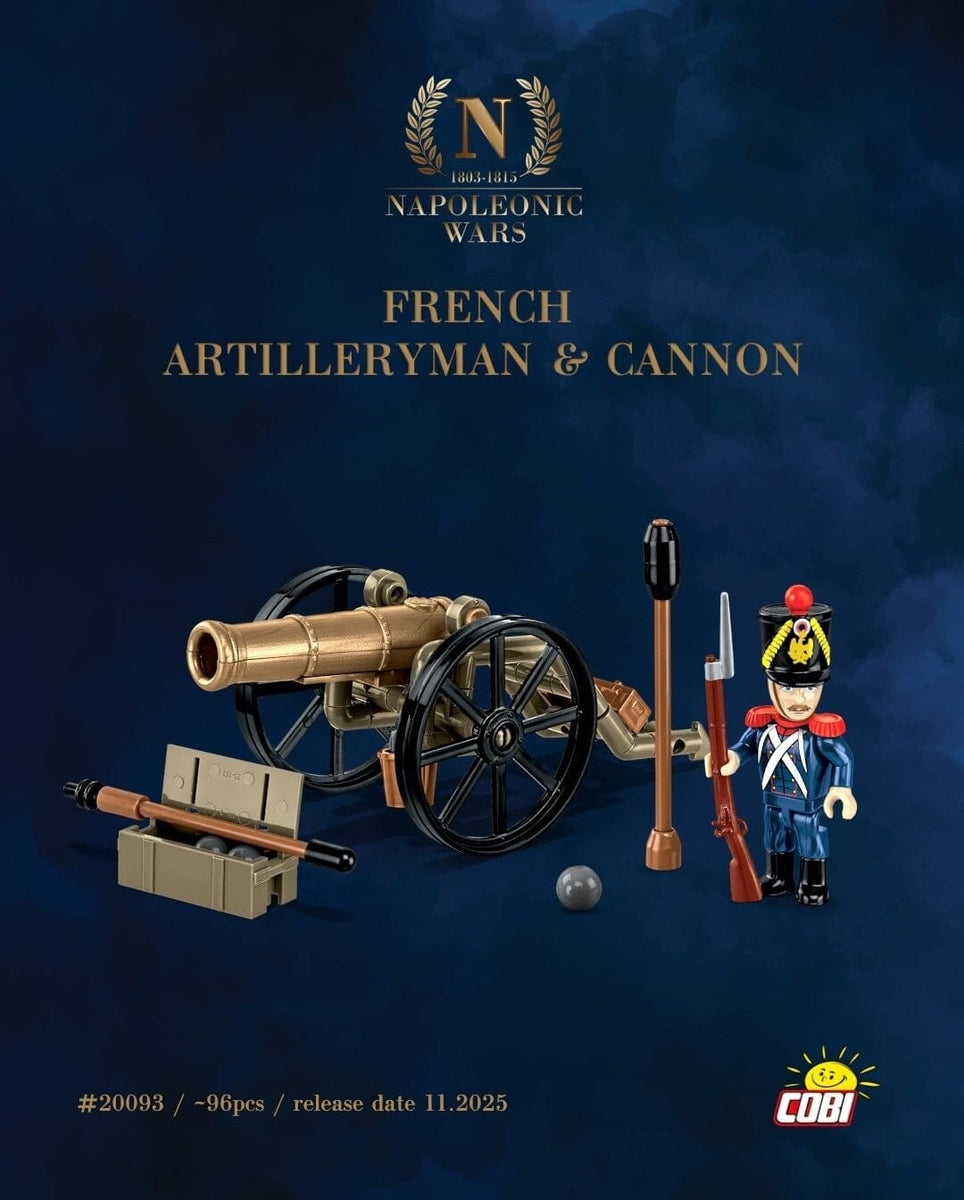 French artilleryman & cannon (Napoleonic Wars) - COBI 20093 - 96 brick ...