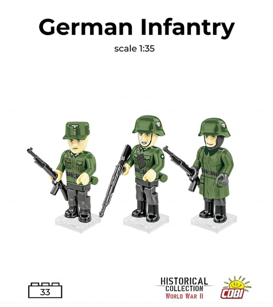 German Infantry figures - COBI 2060 - 33 bricks – BRICKTANKS