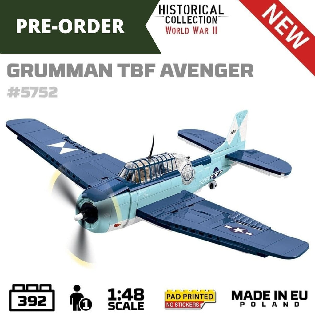 Grumman TBF Avenger brick plane model - COBI 5752- 388 bricks - BRICKTANKS