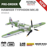 Hawker Typhoon brick plane model - COBI 5864 - 186 bricks - BRICKTANKS