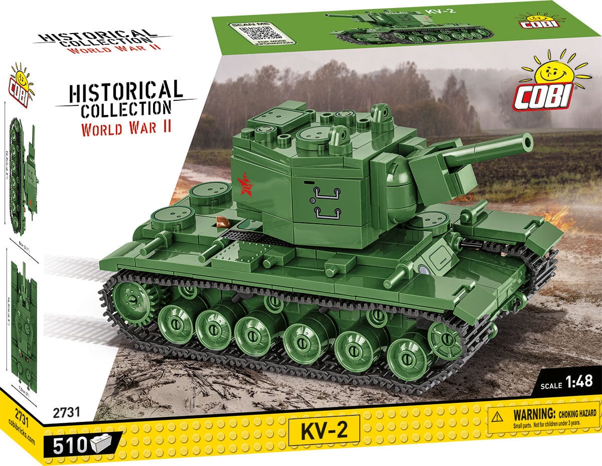 KV-2 Soviet brick tank model - COBI 2731 - 510 bricks – BRICKTANKS
