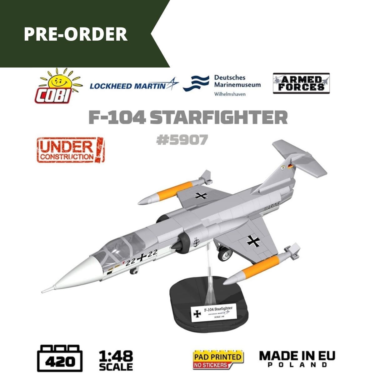 Lockheed F-104 Starfighter (Luftwaffe) brick plane model - COBI 5907 ...