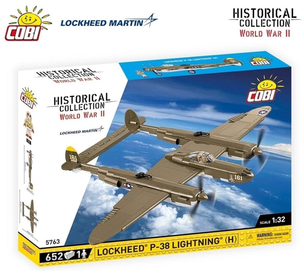 Lockheed P-38H Lightning plane brick model - COBI 5763 - 652 bricks ...