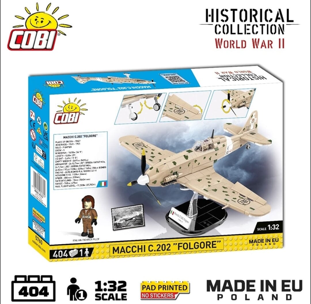 Macchi C. 202 Folgore brick plane model - COBI 5760 - 405 bricks ...