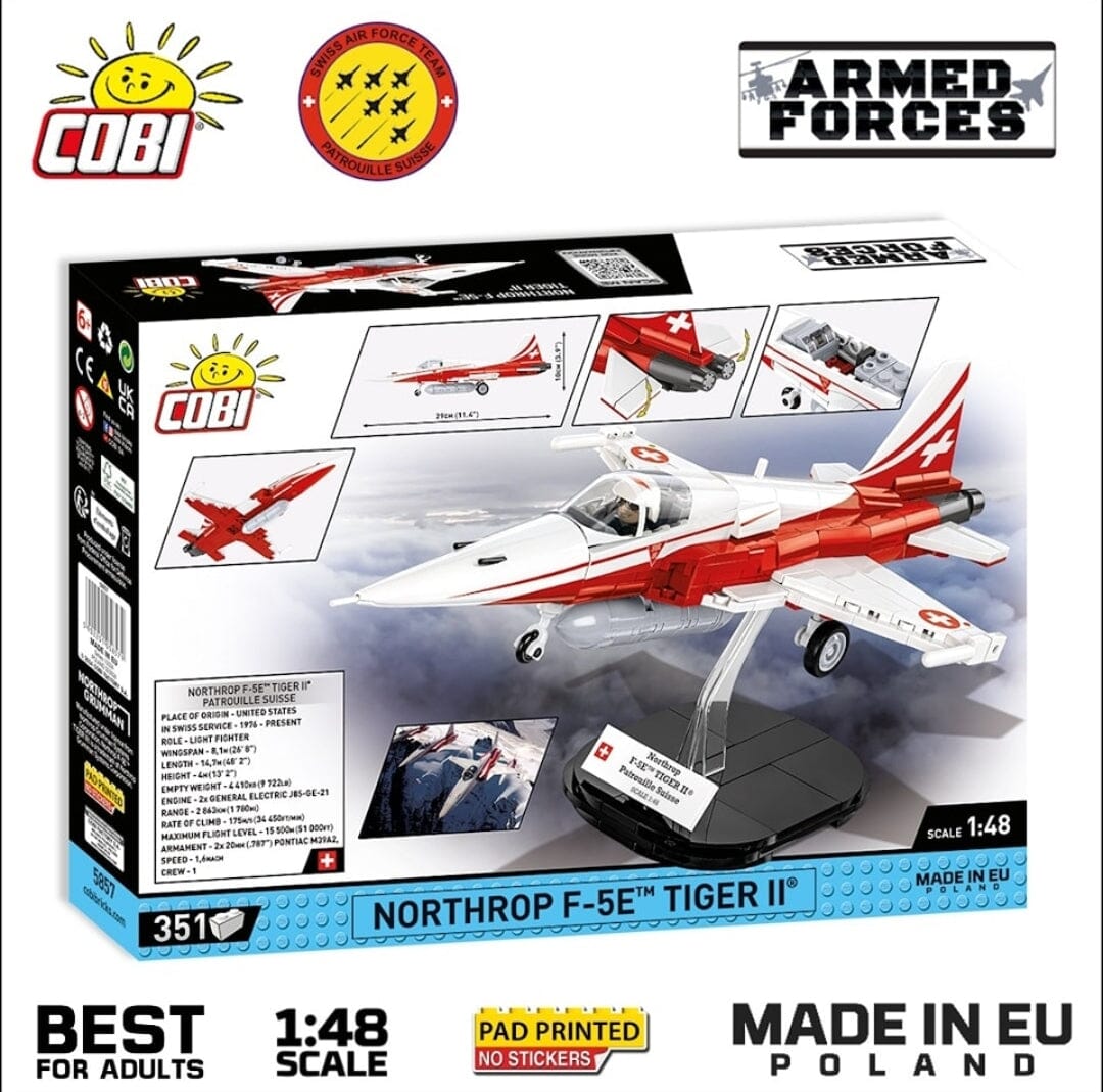 Northrop F-5E Tiger II brick plane model - COBI 5857 - 351 bricks ...