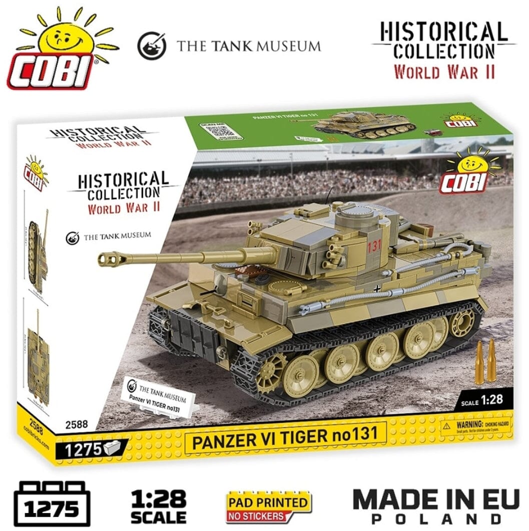 Panzer VI Tiger I 131 Tank Museum brick tank model - COBI 2588 - 1275 ...