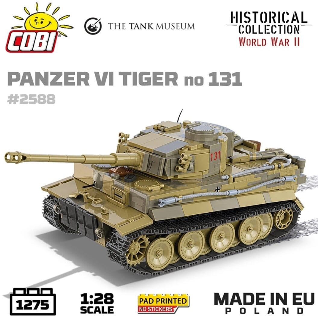 Panzer VI Tiger I 131 Tank Museum brick tank model - COBI 2588 - 1275 ...