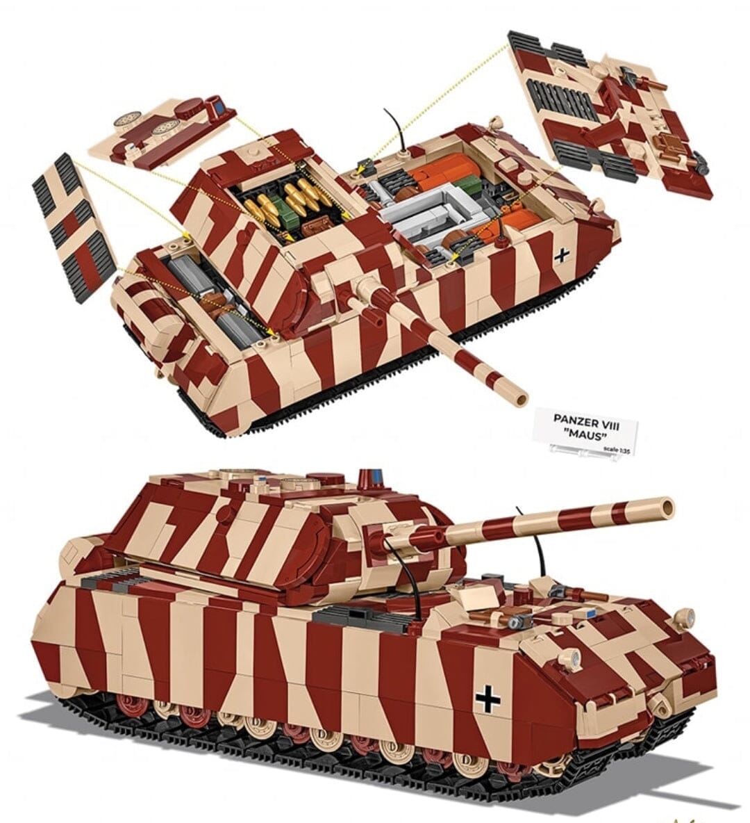 Panzer VIII Maus brick tank model - COBI 3138 - 1353 bricks – BRICKTANKS