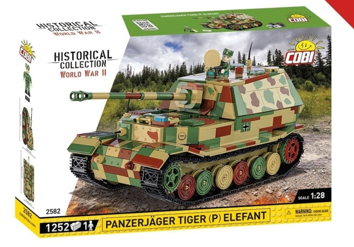 Panzerjager Tiger (P) Elefant (Sd.Kfz. 184)1944 brick tank model - COB ...