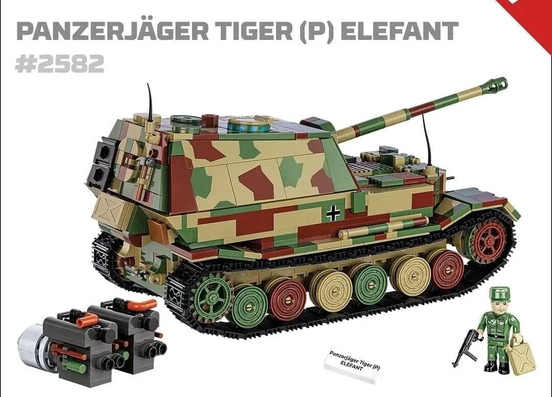 Panzerjager Tiger (P) Elefant (Sd.Kfz. 184)1944 brick tank model - COB ...