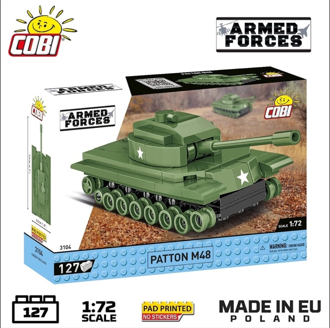 Patton M48 brick tank model - COBI 3104 - 127 bricks – BRICKTANKS