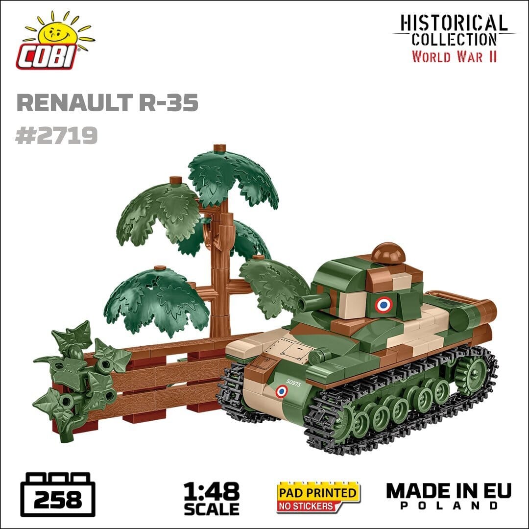 Renault R35 brick tank model - COBI 2719 - 258 bricks – BRICKTANKS