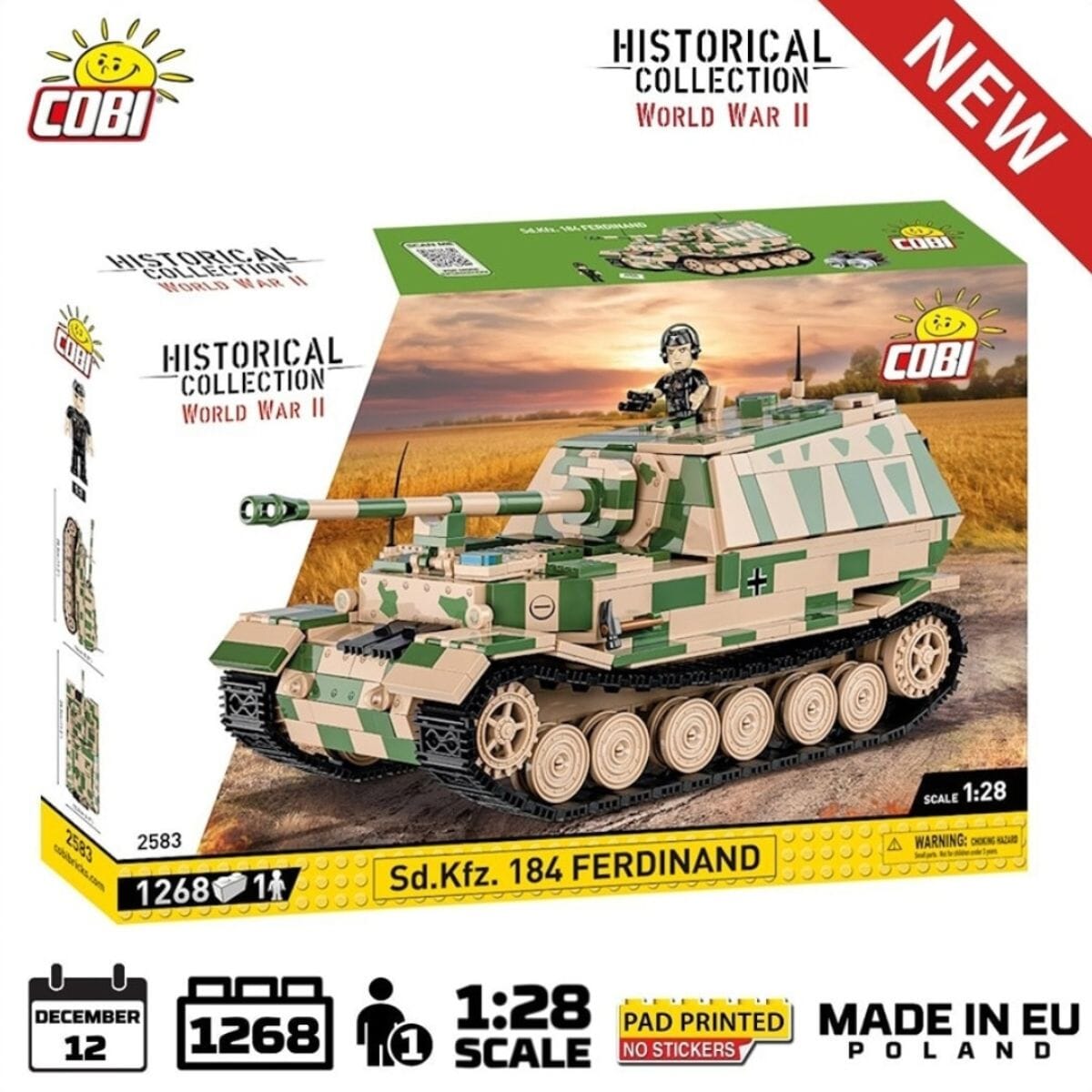 S.D.KFZ.184 Ferdinand brick tank model - COBI-2583 - 1268 bricks ...