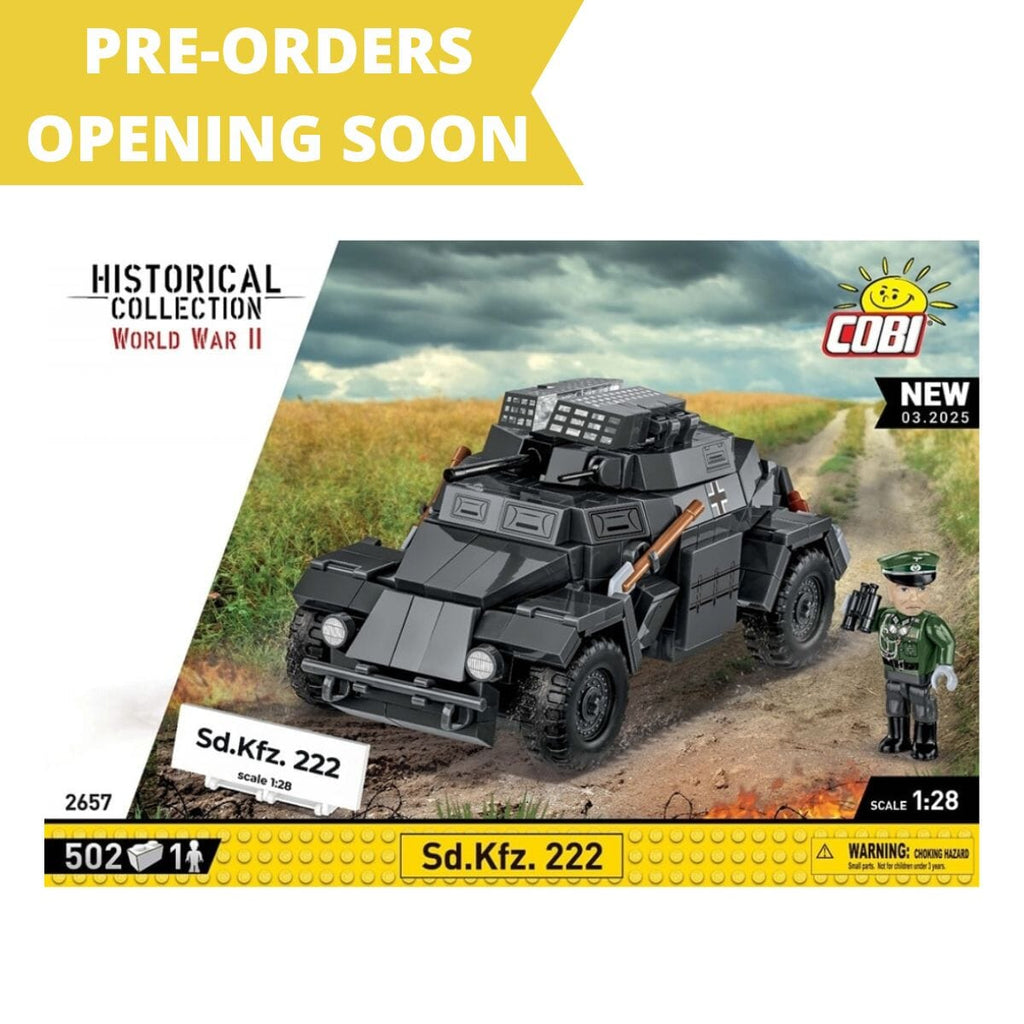 Sd.Kfz.222 armoured car brick model - COBI 2657 - 502 bricks car Cobi