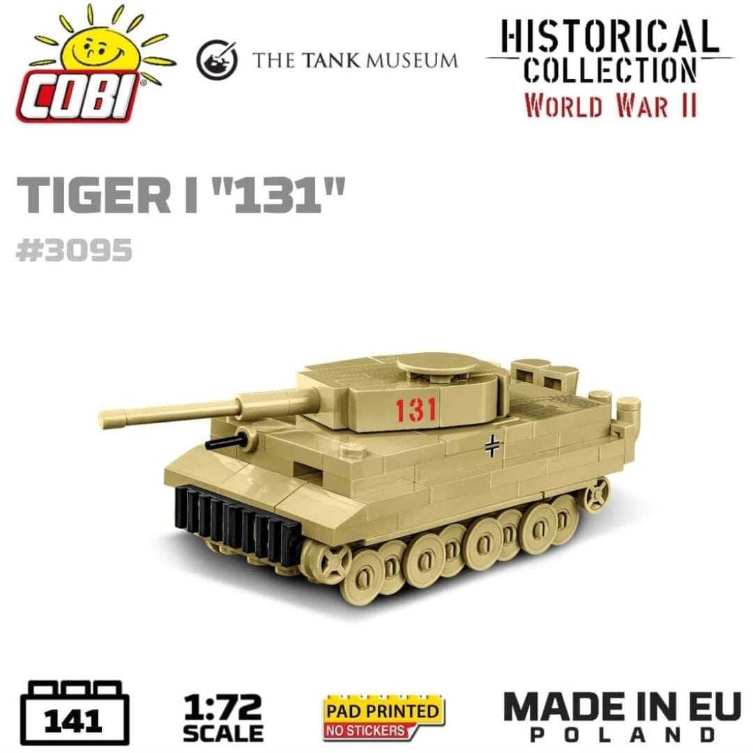 Tiger I 131 brick tank model - COBI 3095 - 161 bricks – BRICKTANKS