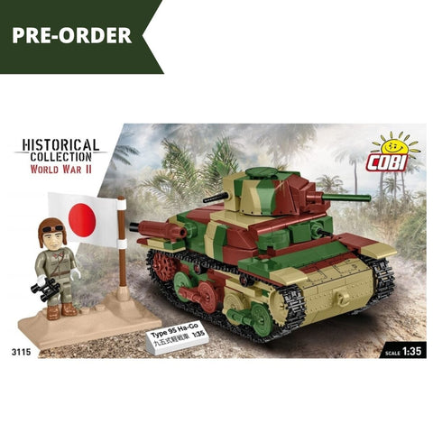 Type 95 Ha-Go tank brick model - COBI 3115 - 380 bricks Tank Cobi