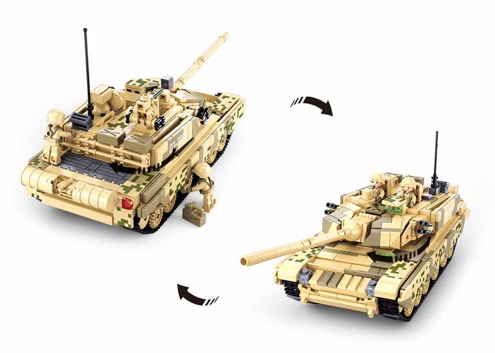 Type 99A brick tank model - Sluban M38-B0790 - 893 bricks – BRICKTANKS