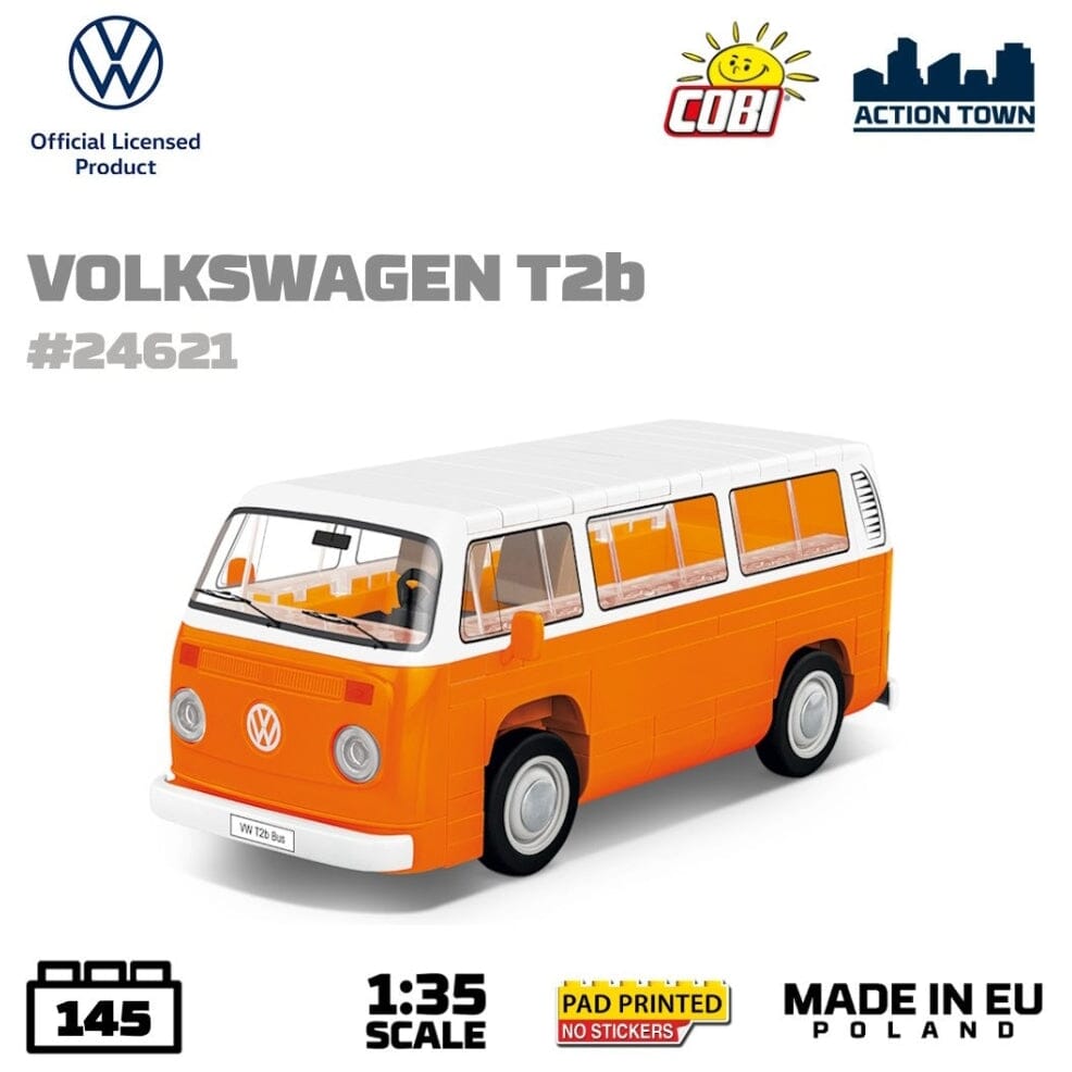 Volkswagen T2b bus brick model - COBI 24621 - 145 bricks – BRICKTANKS