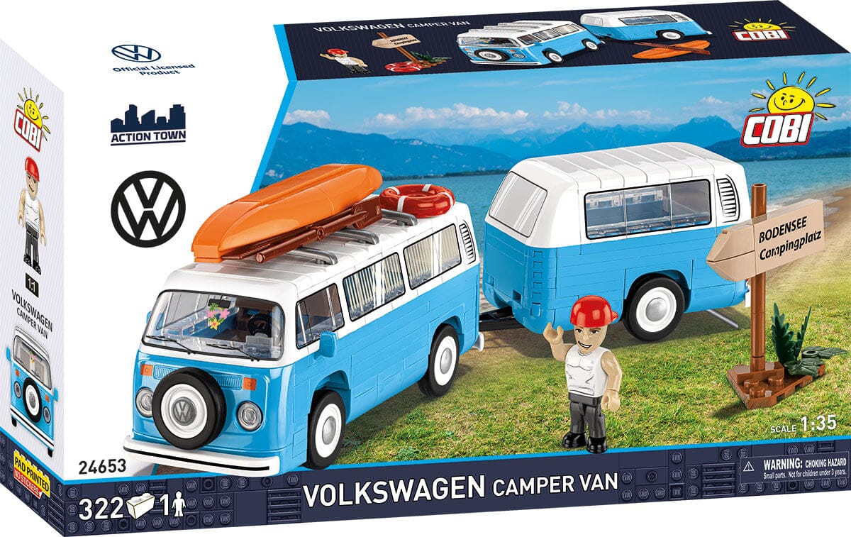 Volkswagen T2b Campingwagen brick model - COBI 24653 - 322 bricks ...