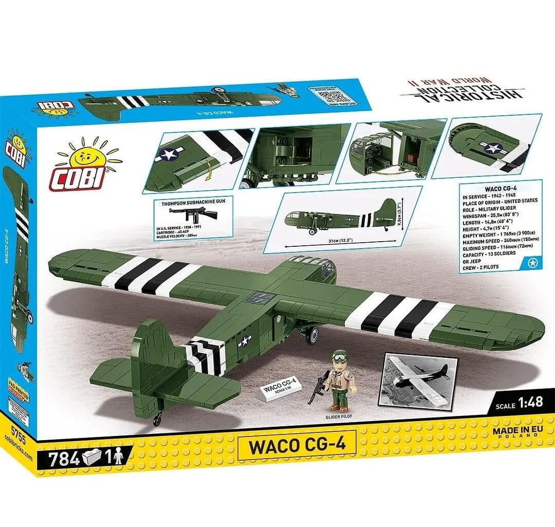 Waco CG-4 brick glider model - COBI 5755- 784 bricks – BRICKTANKS