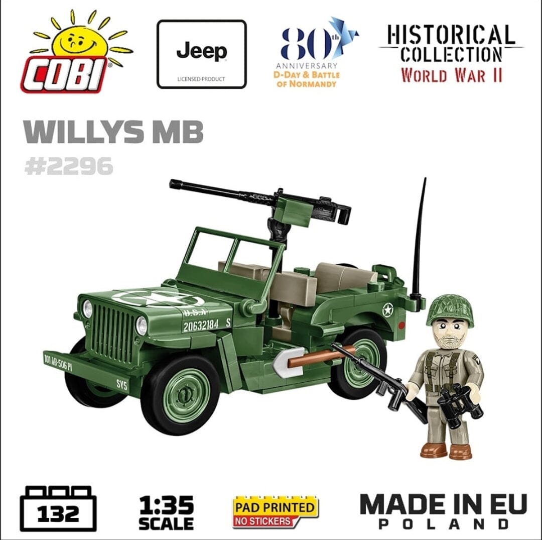 Willys MB & M2 Gun - COBI 2296 - 132 bricks – BRICKTANKS