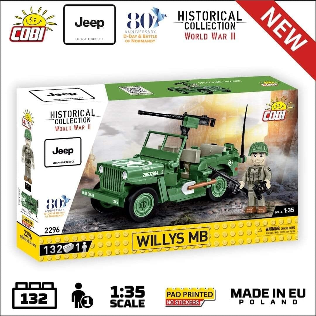 Willys MB & M2 Gun - COBI 2296 - 132 bricks – BRICKTANKS