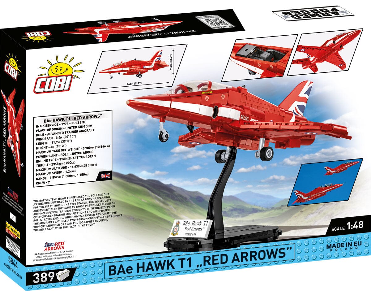 BAe Hawk T1 Red Arrows brick plane model - COBI 5844 - 389 bricks ...