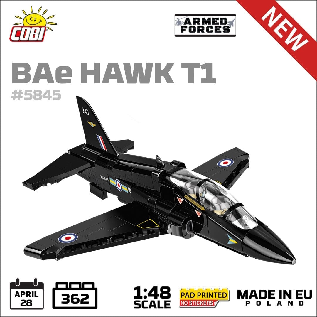 BAe Hawk T1 Royal Air Force brick plane model - COBI 5845 - 362 bricks ...