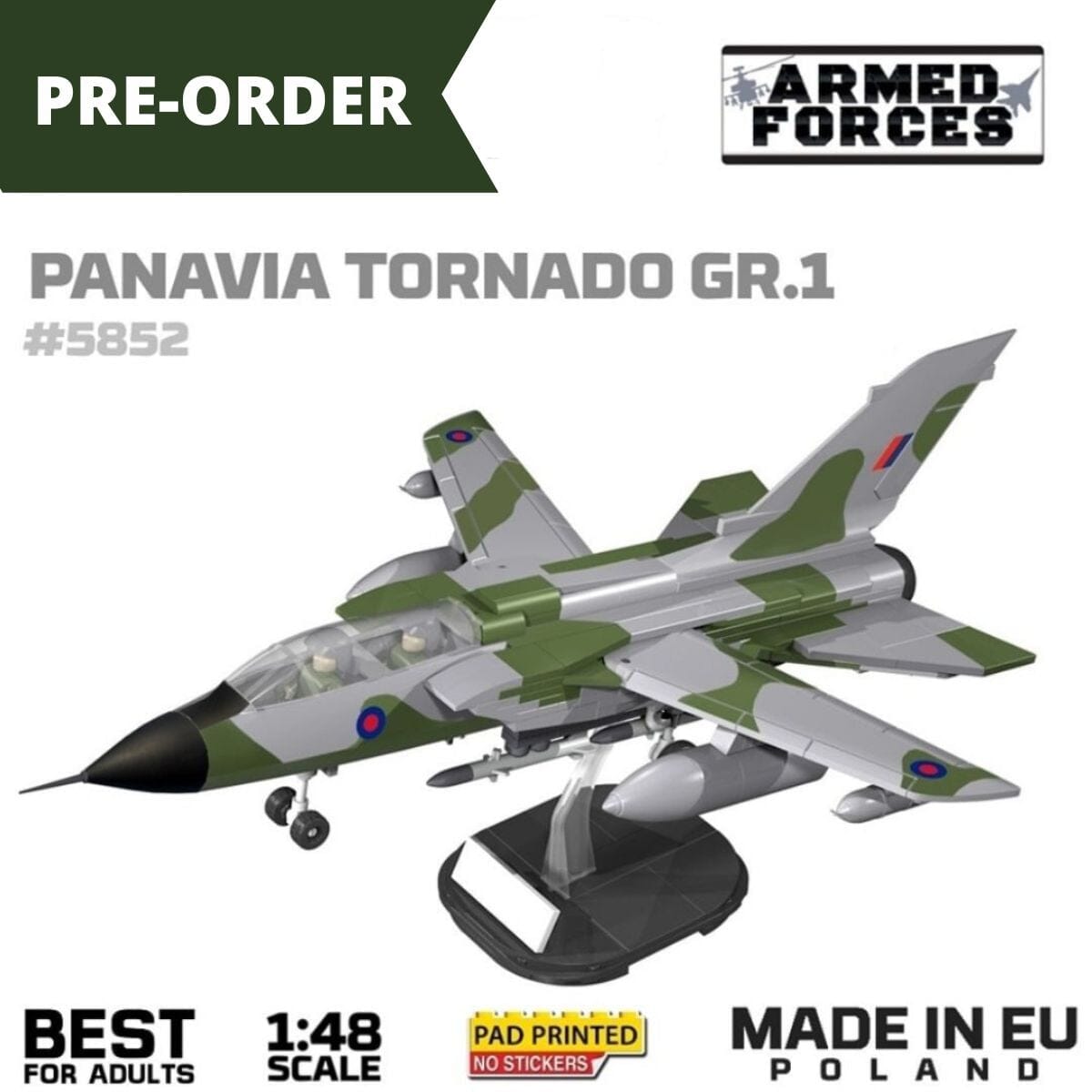 Panavia Tornado GR.1 RAF brick plane model - COBI 5852 - 520 bricks ...