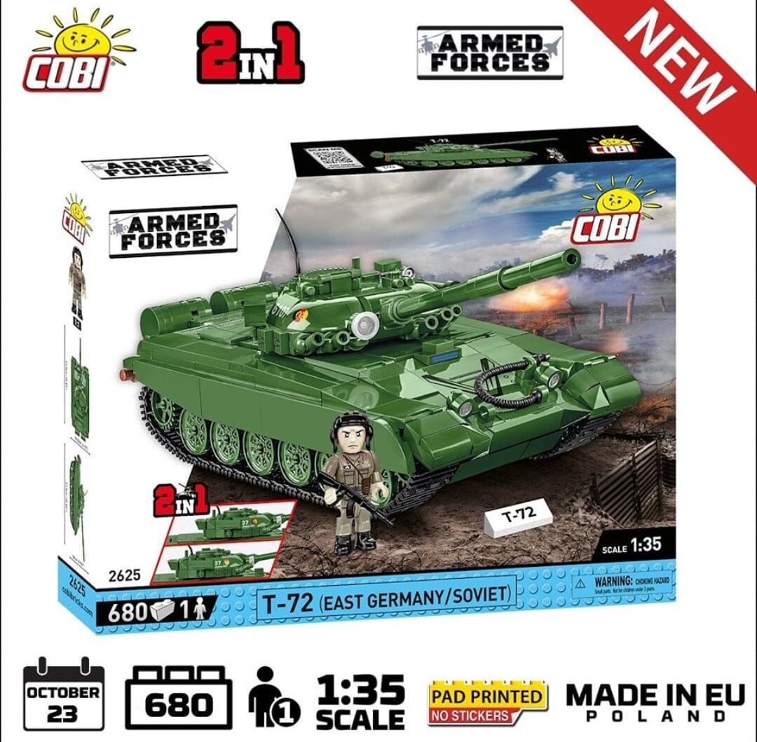 T-72 M1 DDR & RU brick tank model - COBI 2625 - 678 bricks – BRICKTANKS